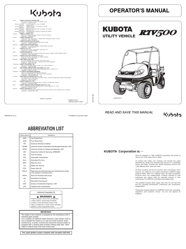 Kubota Rtv 500 Parts Diagram Factory Clearance | www.oceanproperty.co.th