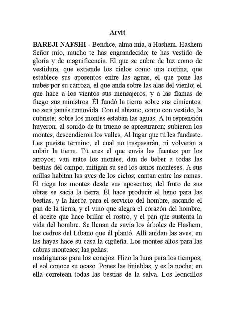 3 Arvit | PDF | Bendición | Oración