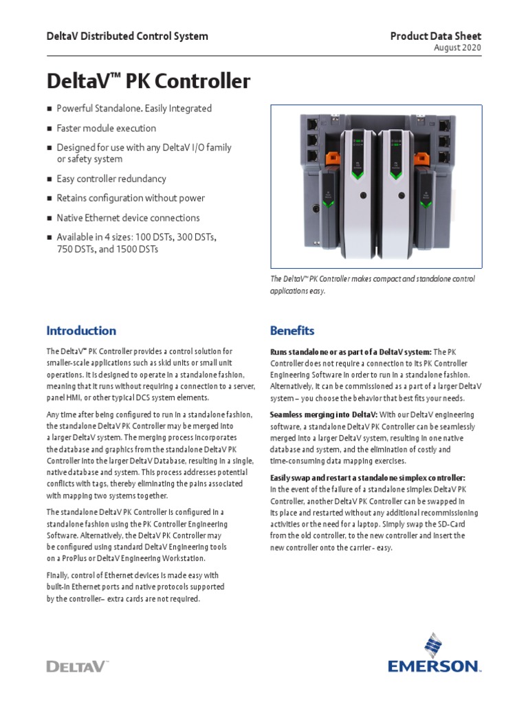 Product Data Sheet Deltav PK Controller Deltav en 3583460 PDF | PDF ...