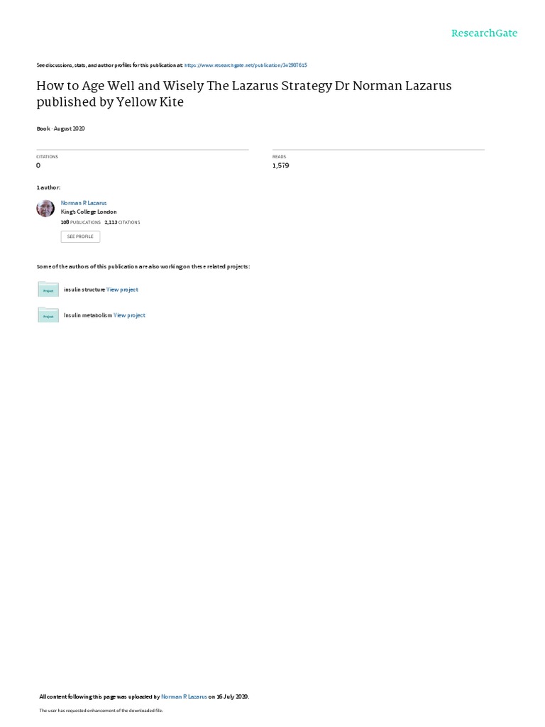 The Lazarus Strategy | PDF | Medicine | Health Care