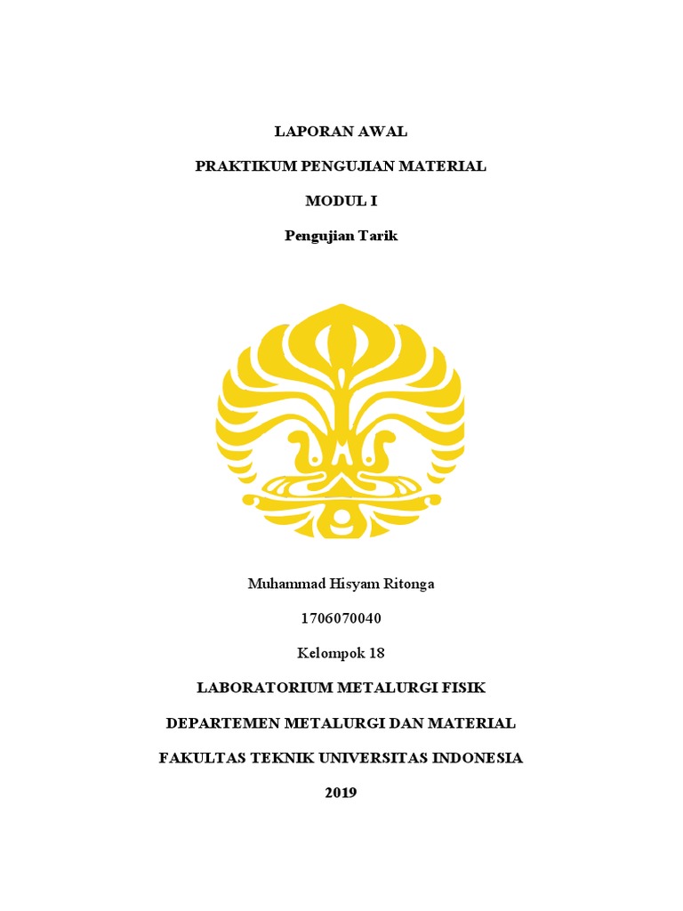 Modul Uji Tarik-Hisyam | PDF