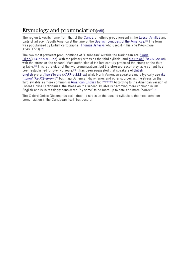 Etymology and Pronunciation | PDF