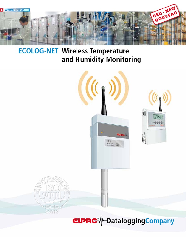 Ecolog Net Wireless Temperature and Humidity Monitoring | PDF | Wireless Sensor Network | Wireless