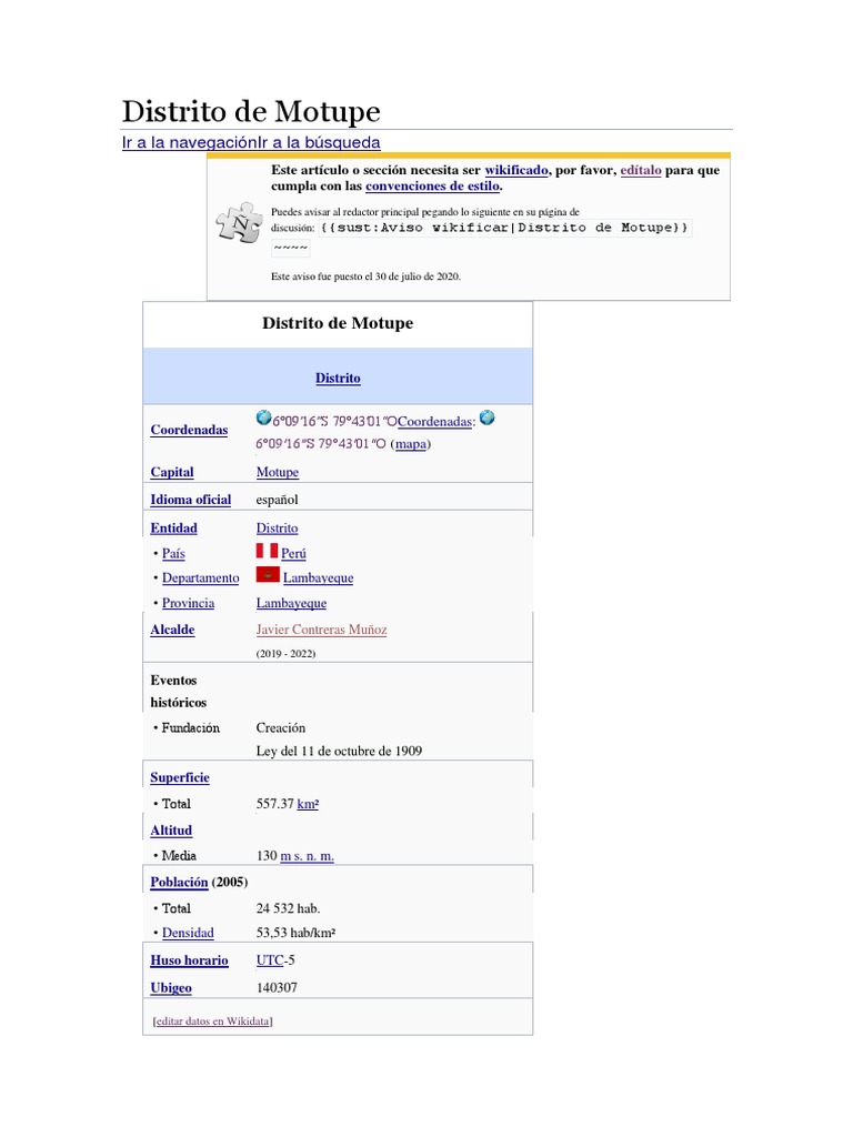 Distrito de Motupe | PDF | Naturaleza
