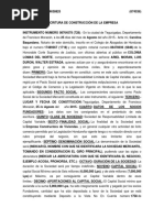 Formato Escritura Constitución Sociedad de Responsabilidad Limitada de Capital Variable | PDF ...
