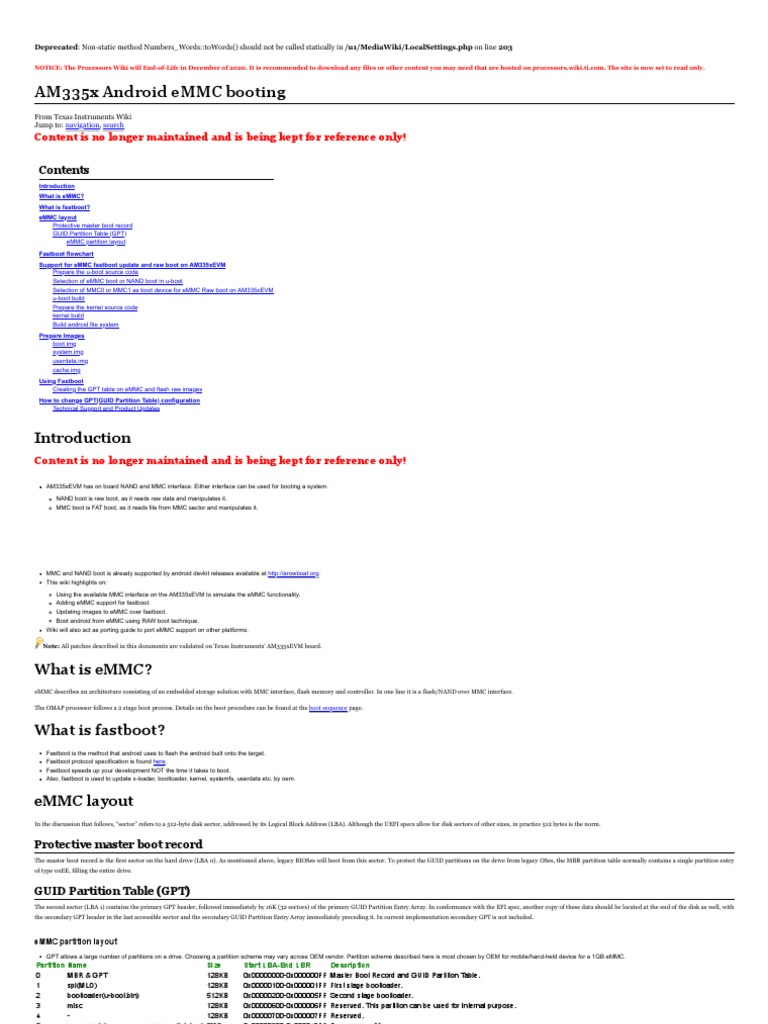 AM335x Android eMMC Booting - Texas Instruments Wiki | PDF | Booting ...