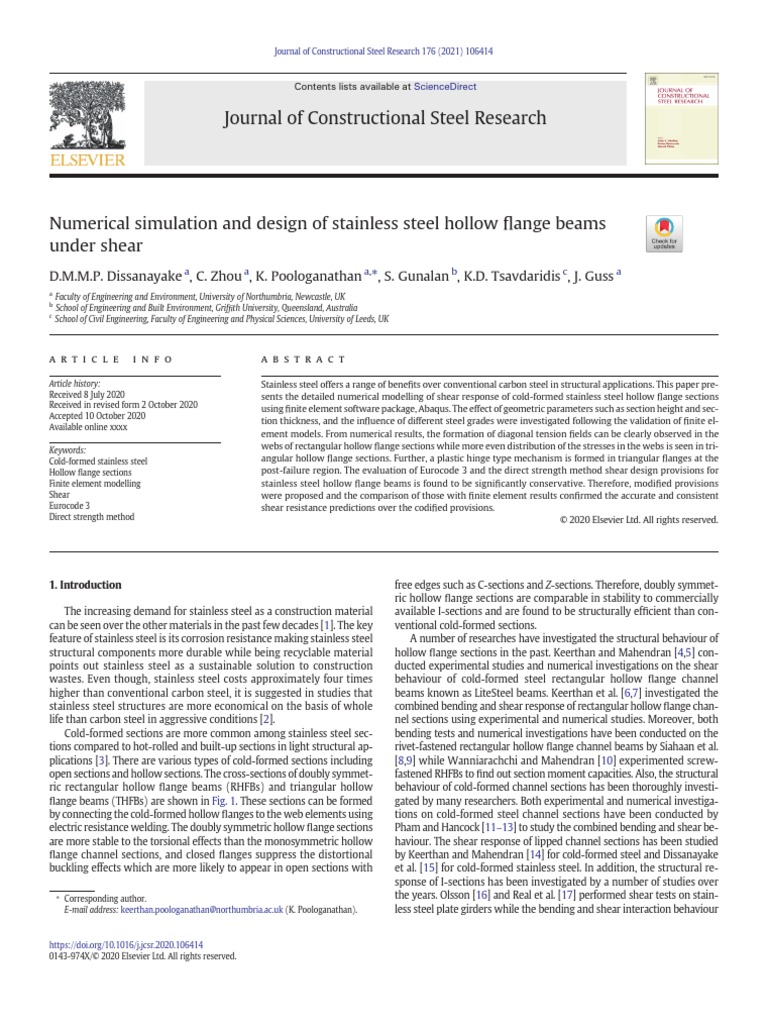 Journal of Constructional Steel Research | PDF | Buckling | Beam ...