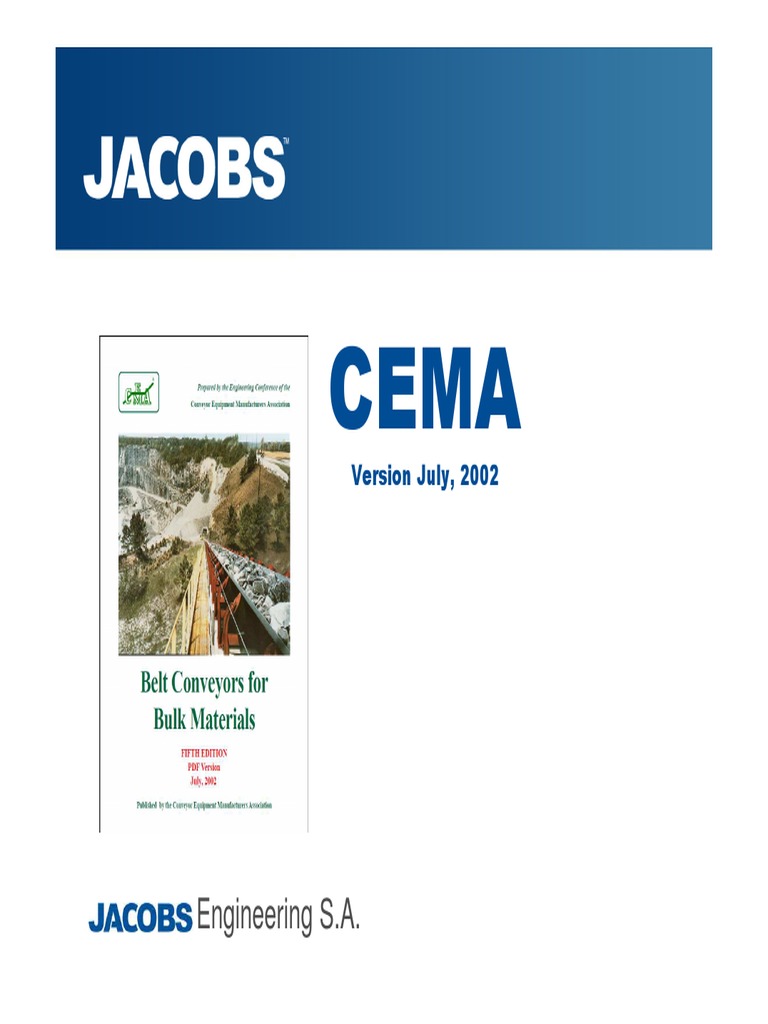 Présentation de La Norme CEMA Convoyeurs | PDF | Belt (Mechanical ...
