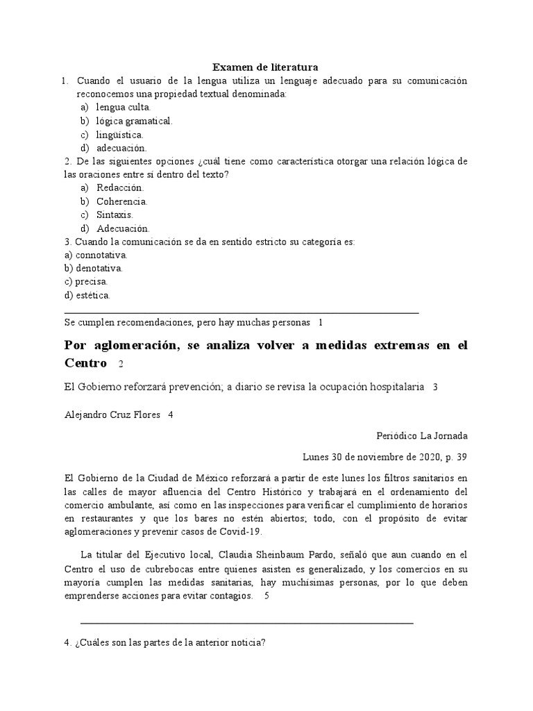 Examen de Literatura y Lenguaje | PDF | Poesía