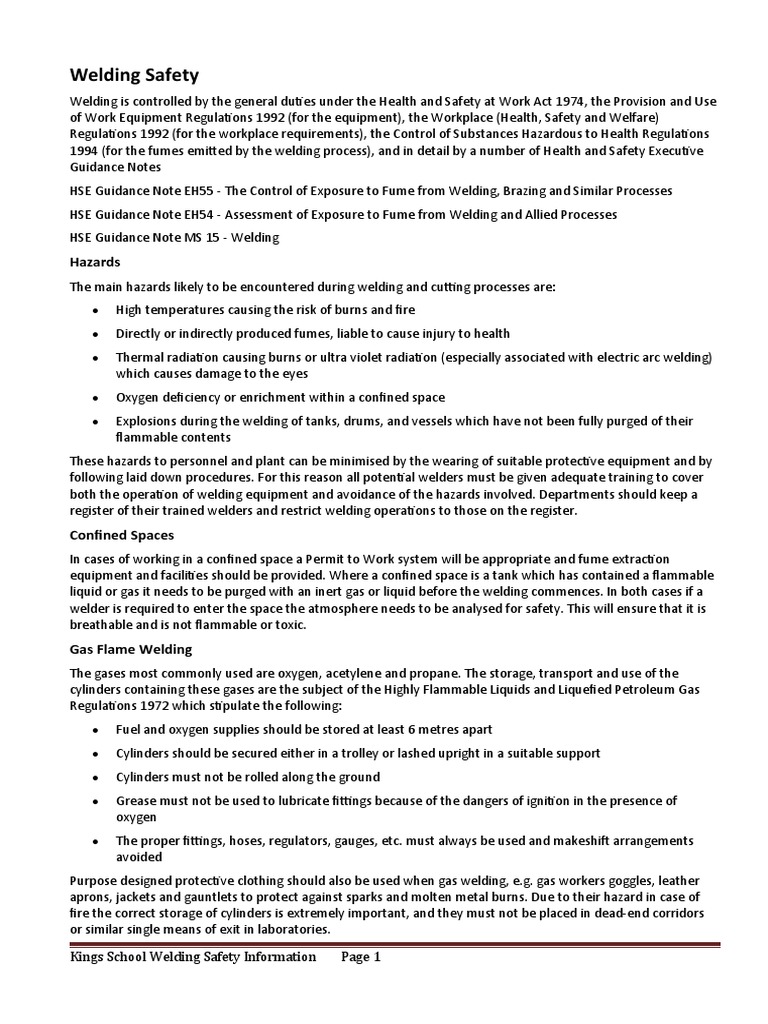 Welding Safety | PDF | Welding | Construction