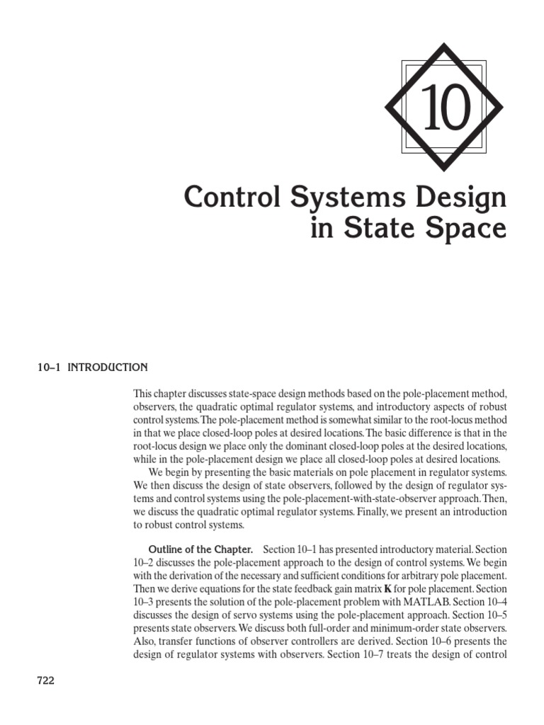 State Space Control Systems Design | PDF | Control Theory | Matrix (Mathematics)