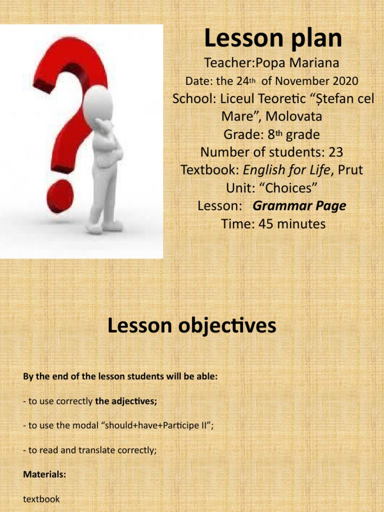 Lesson Plan 24.11.2020 | PDF | Foreign Language Studies | Art
