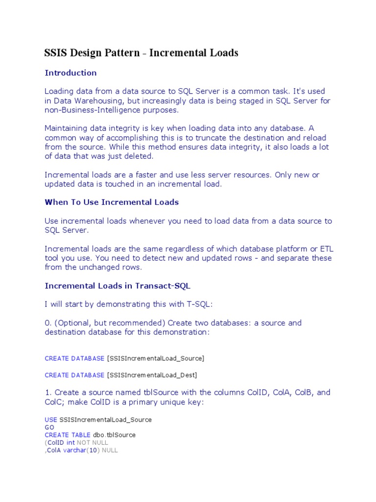 SSIS Design Pattern | PDF | Information Management | Computer Programming