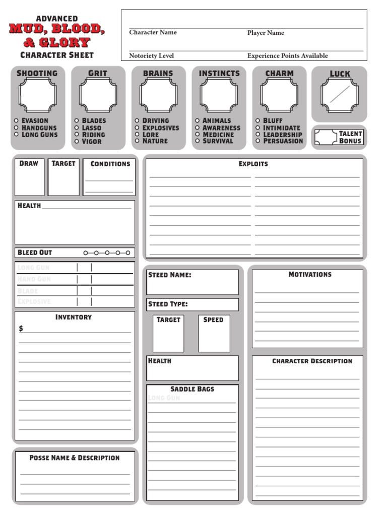 Character Sheet Advanced PDF | PDF | Self-Improvement | Science ...