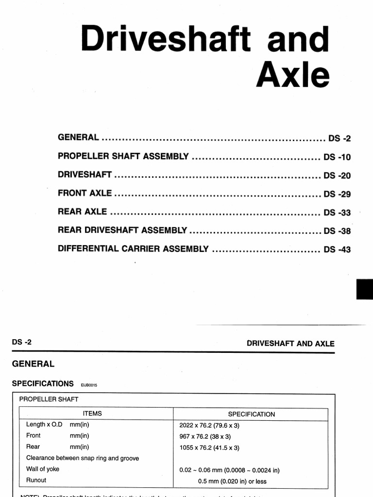 Driveshaft and Axle PDF | PDF