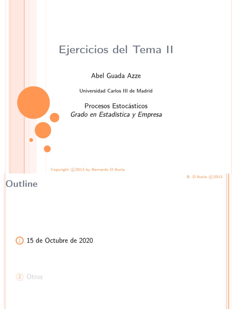 G27y28 Tema 2 Ejercicios | PDF | Cadena Markov | Relaciones matematicas