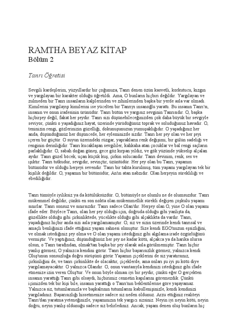 Ramtha Beyaz Kitap | PDF
