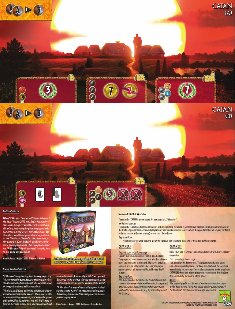 Catan - Rules | PDF | Leisure Activities | Board Games