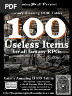 Random Effect d100 Table | PDF | Alcoholic Drinks | Beverages