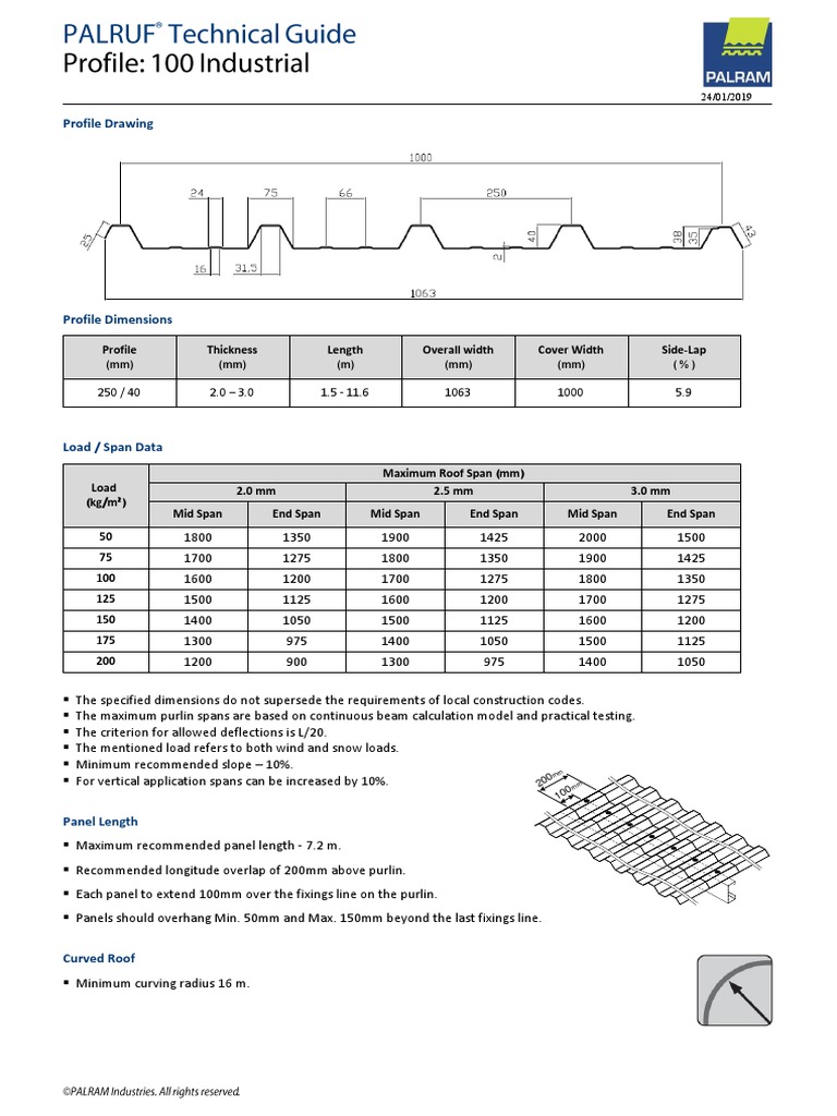 PALRUF 100 Technical Guide (En) | PDF | Screw | Mechanical Engineering