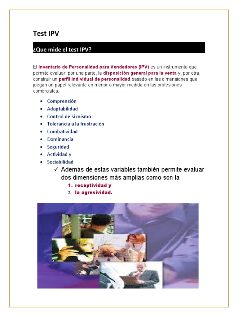 Que Mide El Ipv | PDF | Crecimiento personal y profesional | Negocios