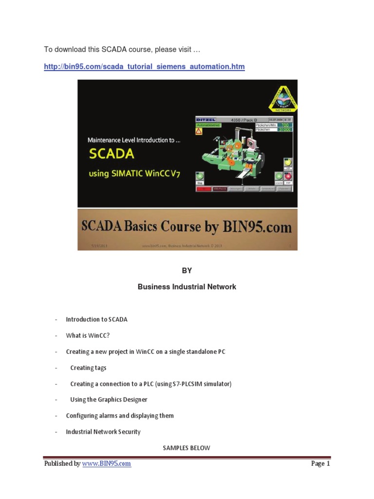 To Download This SCADA Course, Please Visit : BY Business Industrial ...