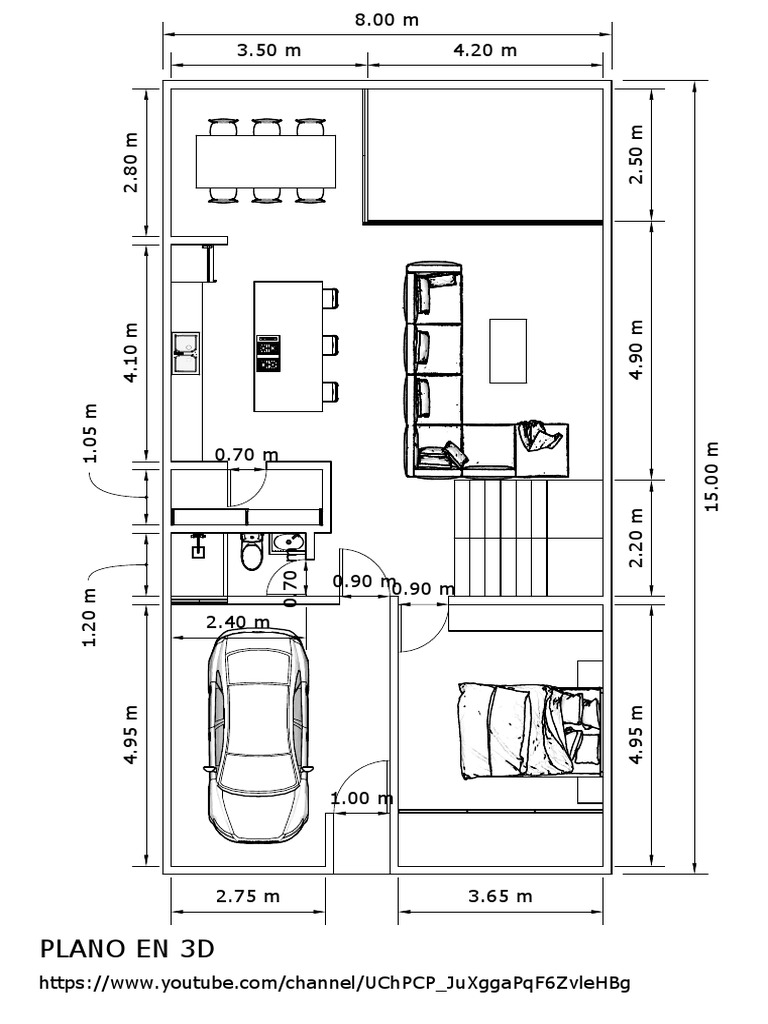 Plano de 8x15 Metros | PDF