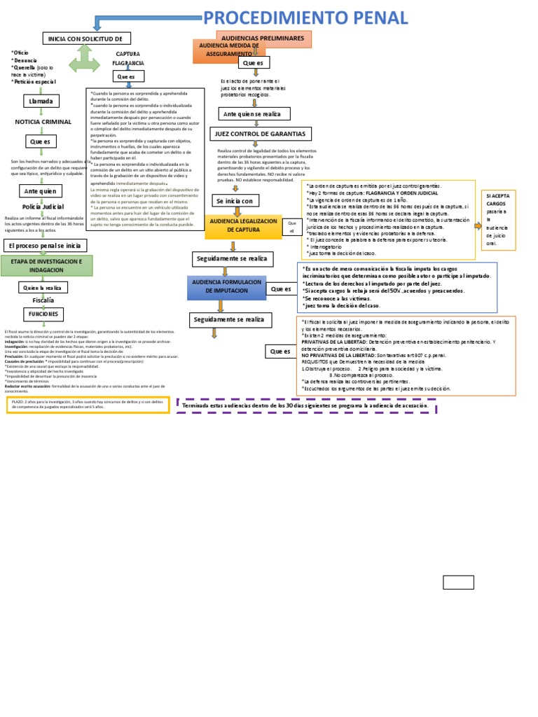 Mapa Conceptual Del Procedimiento Penal | PDF | Derecho penal | Sentencia (ley)