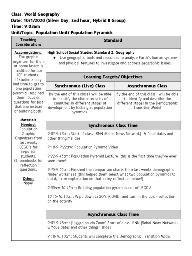 Formal Observation 2 Lego Population Pyramids | PDF | Behavior ...