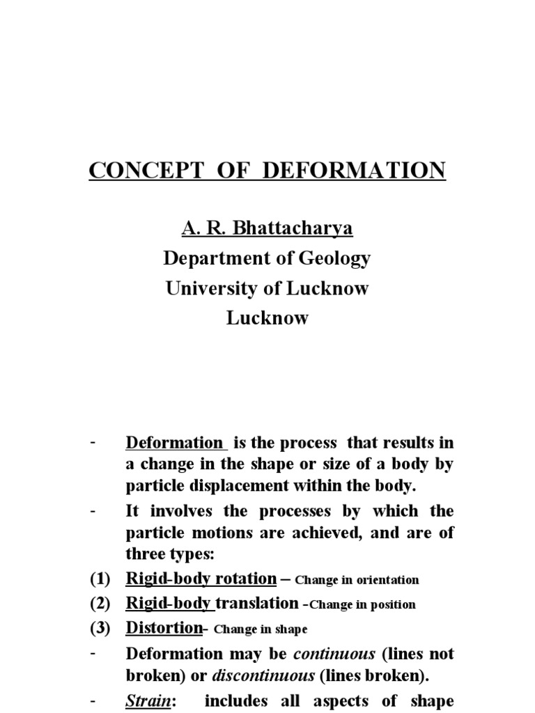 Understanding Deformation: A Comprehensive Look at the Concept, Types ...
