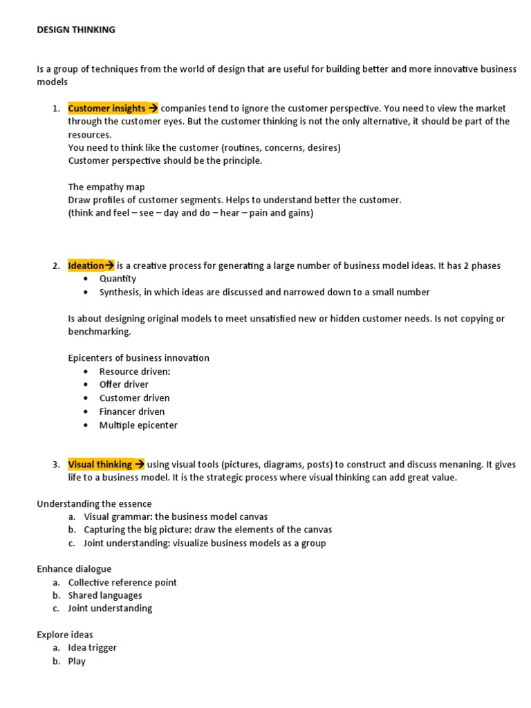 Design Thinking | PDF | Design Thinking | Business Model