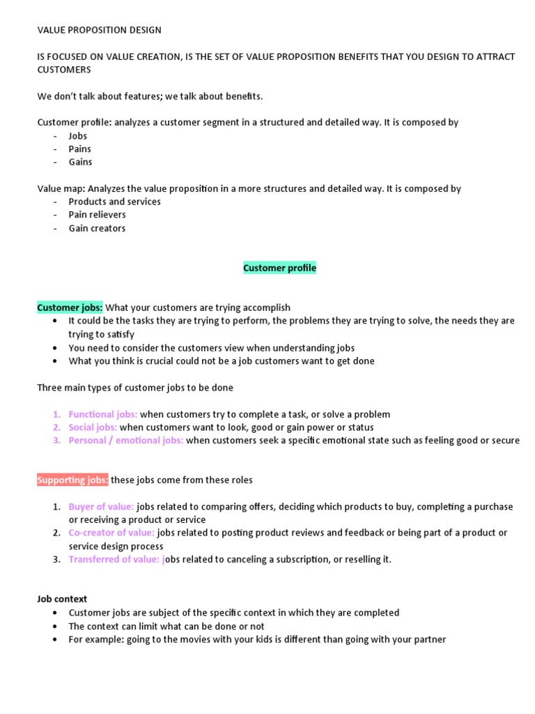 Value Proposition Design | PDF | Risk | Business