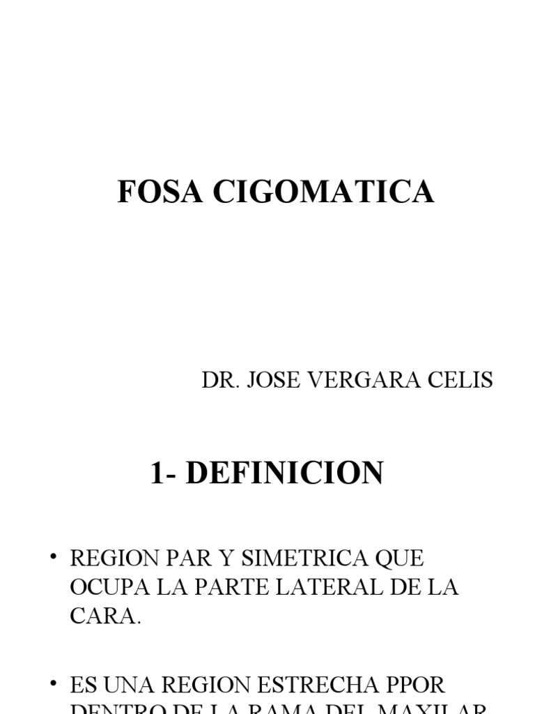 Fosa Cigomatica | PDF | Cabeza y cuello humanos | Anatomía de los primates