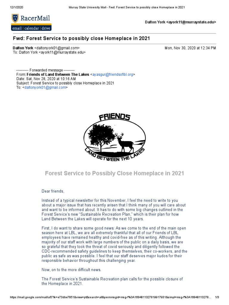 Letter From Aviva Yasgur To Members of The Friends of LBL | PDF | Business