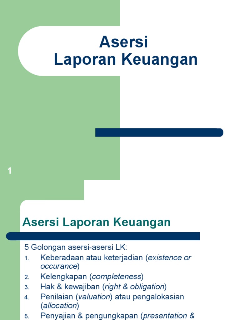 Asersi Dan Prosedur Audit | PDF