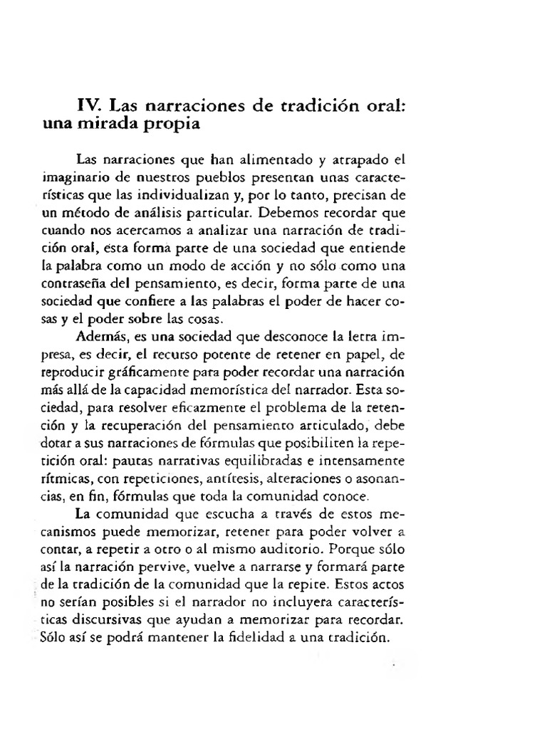 Lluch Gemma - Las Narraciones de La Tradicion Oral PDF | PDF | Narrativa | Ciencia cognitiva