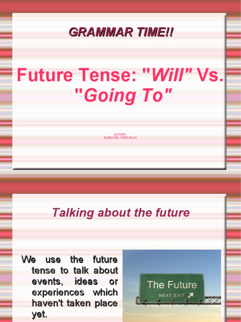 Future Tense: "Will" vs "Going To" | PDF | Grammatical Conjugation ...