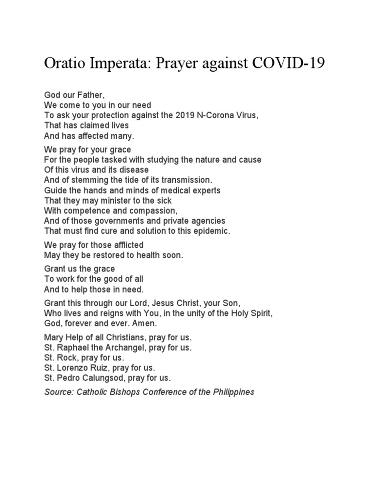 Oratio Imperata | PDF