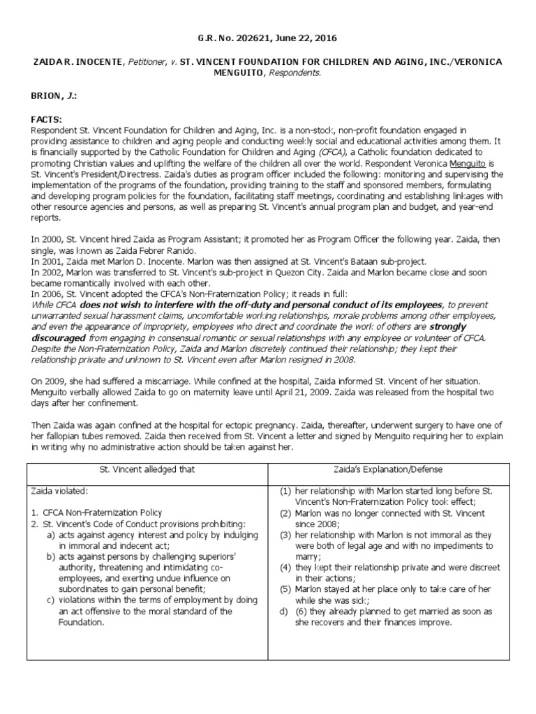 The Validity of a Non-Fraternization Policy and the Justification for ...