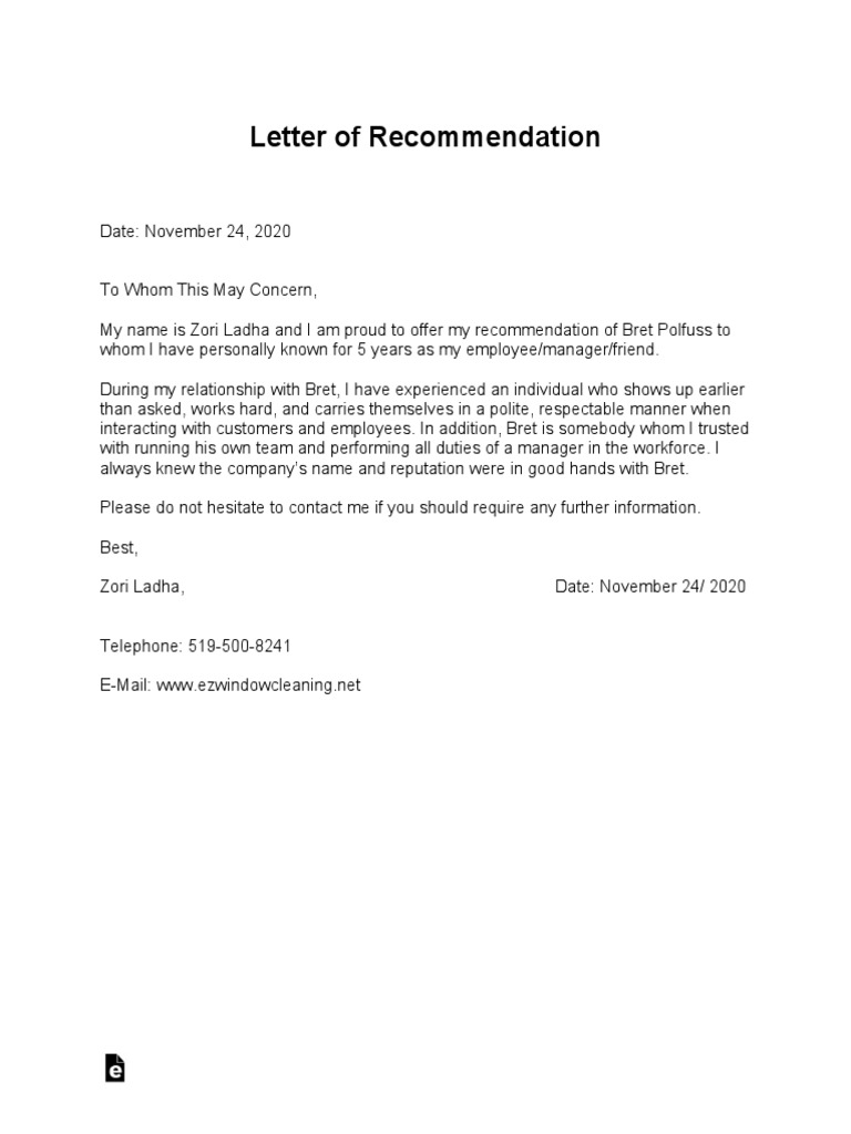 Reference Letter | PDF