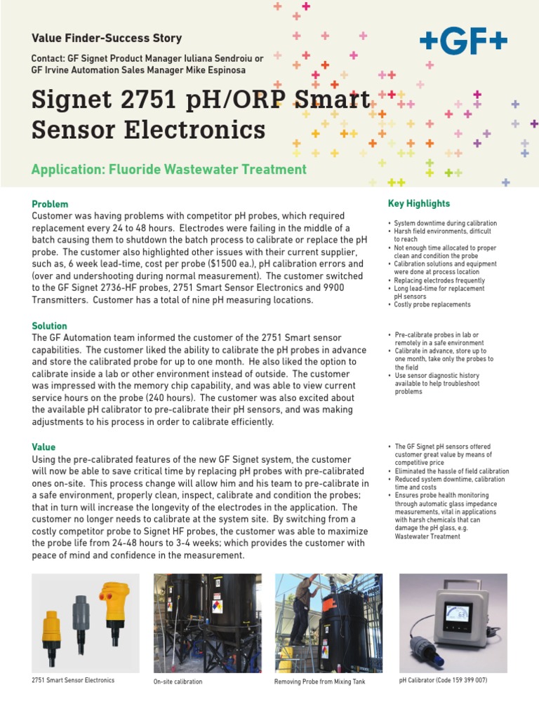Signet 2751 Smart Sensor Electronics-Success Story | PDF | Ph | Calibration