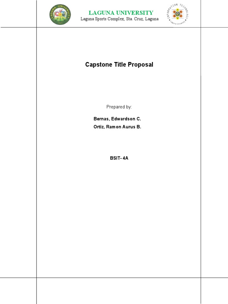 Capstone Title Proposal: Laguna University | PDF | Inventory | Customer