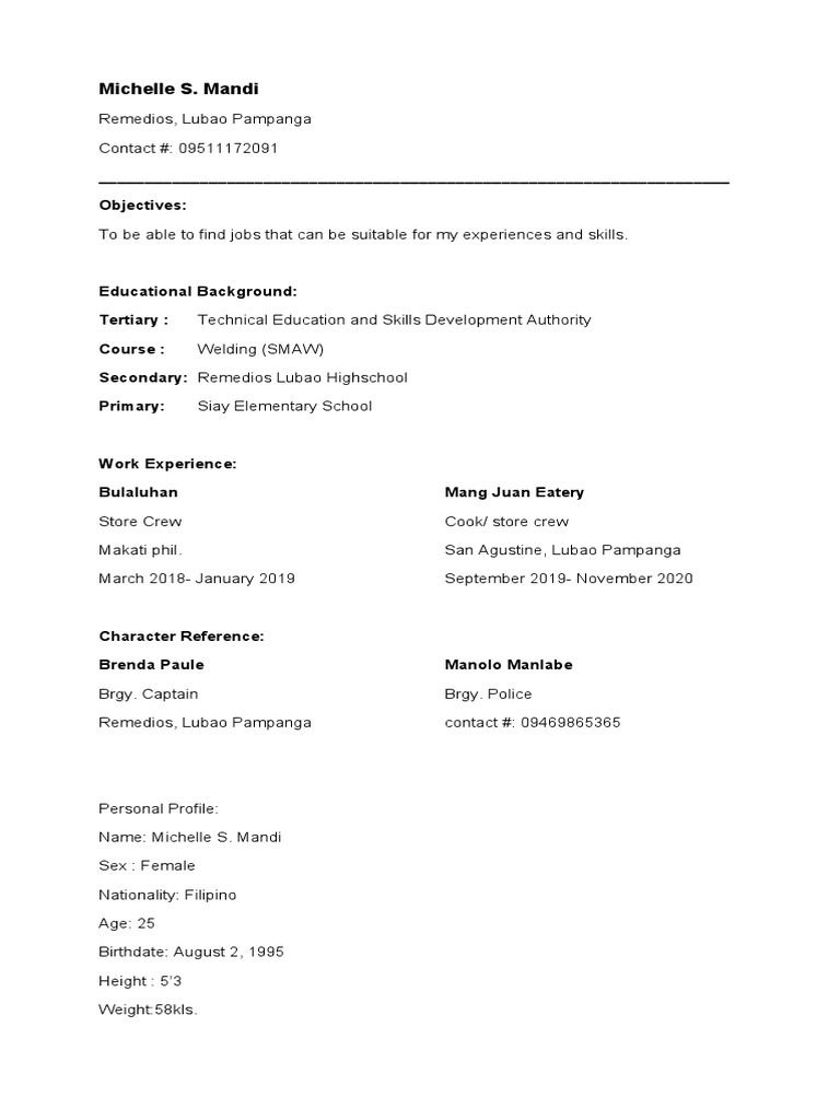 Resume Michelle | PDF