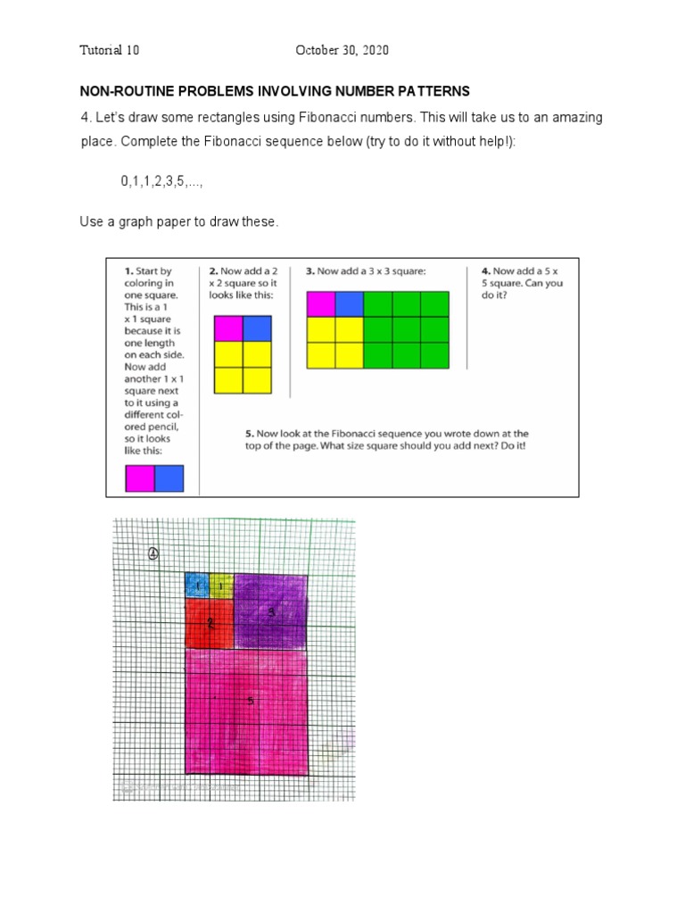 Non-Routine Problems Involving Number Patterns: Tutorial 10 October 30 ...