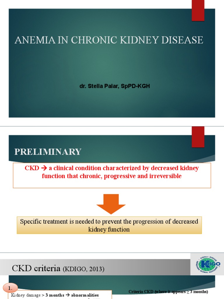 Anemia in Chronic Kidney Disease | PDF | Chronic Kidney Disease | Renal ...