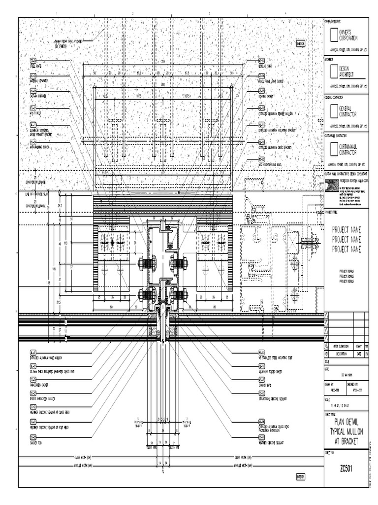 Sample Curtain Wall Det 1 PDF | PDF
