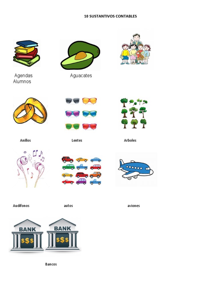 Sustantivos Contables Palabras INCONTABLES “convertidas” En