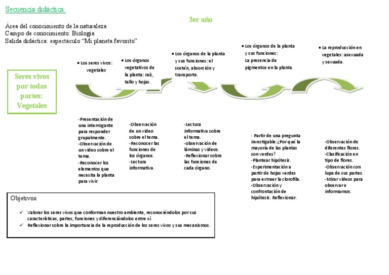 Secuencia Biologia Los Seres Vivos Plantas | PDF | Plantas | Organismos