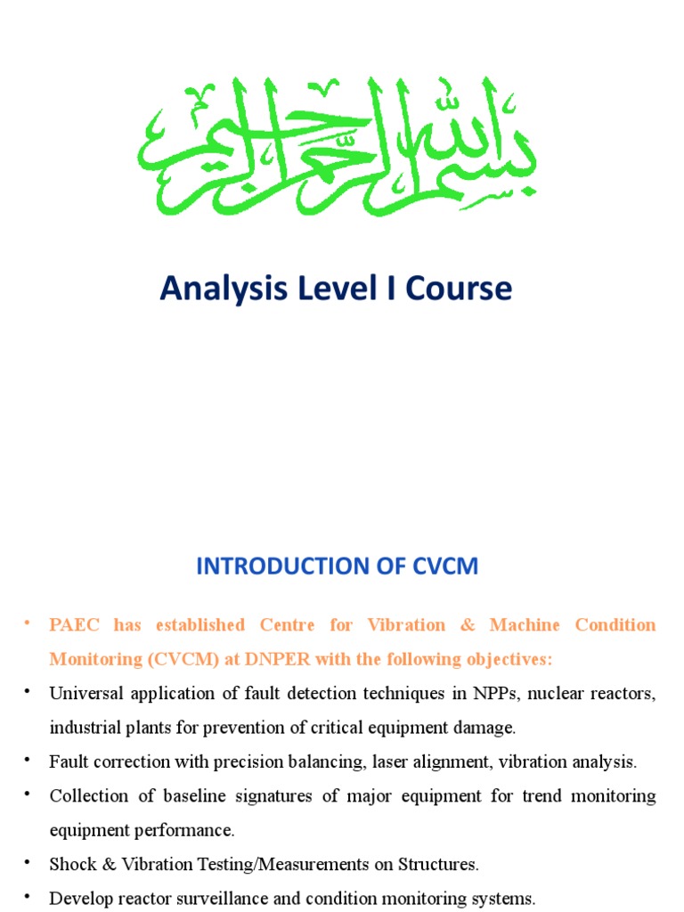 Vibration Analysis Level I Overview | PDF | Amplitude | Root Mean Square