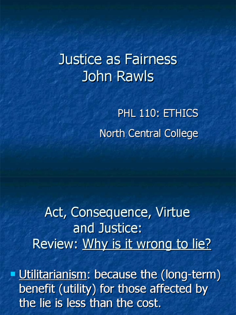 Justice As Fairness | PDF | Social Justice | John Rawls